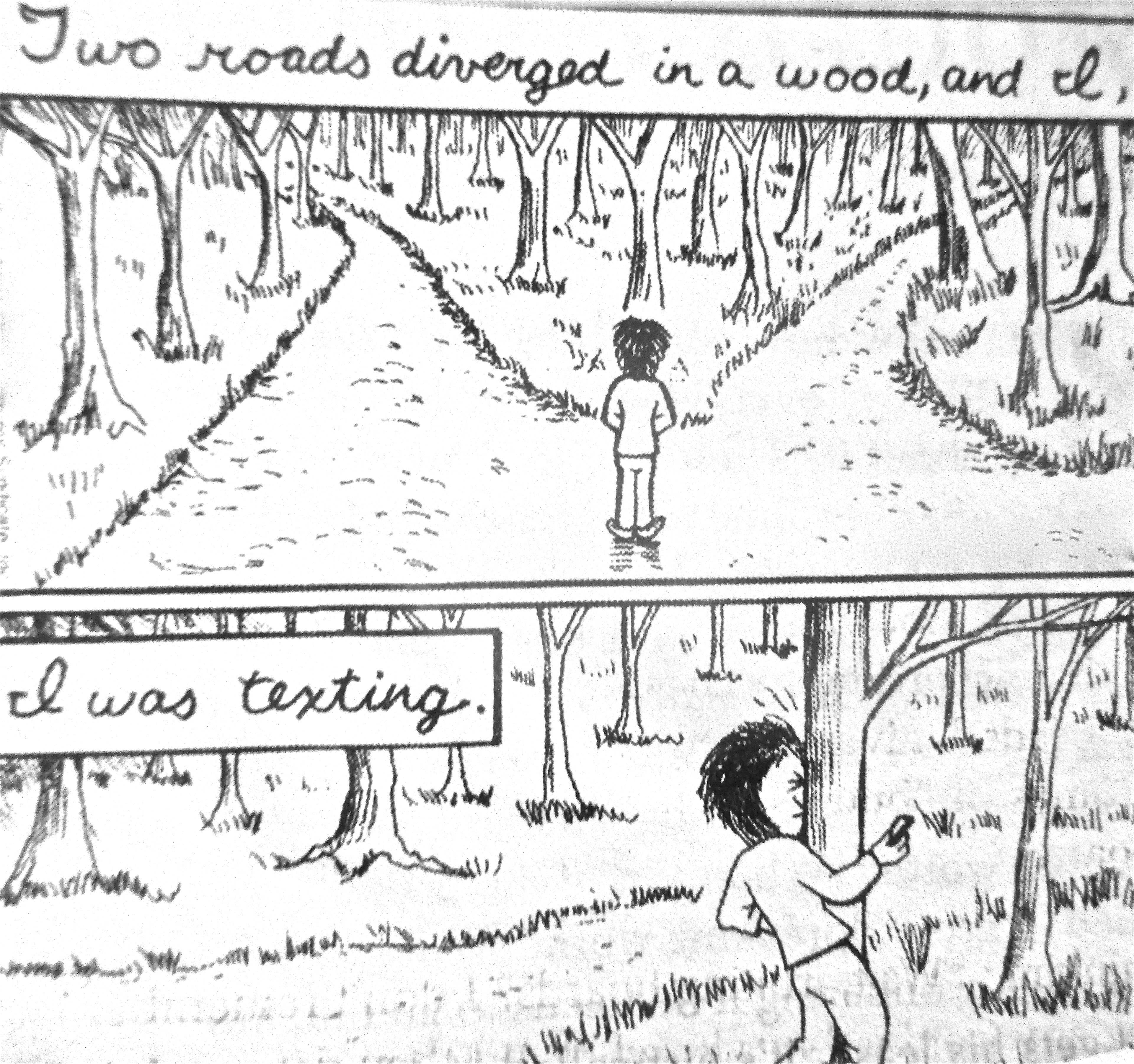 Two Paths Cartoon
